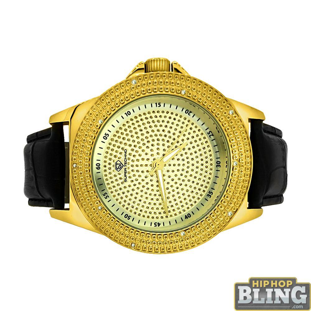 Bling Diamond Watch Super Techno Leather Band – Bling Source