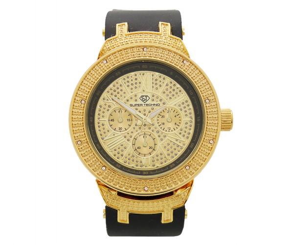 Gold Master Super Techno Diamond Watch – Bling Source